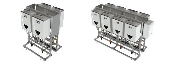 Commercial Tankless Rack Systems | American Water Heaters